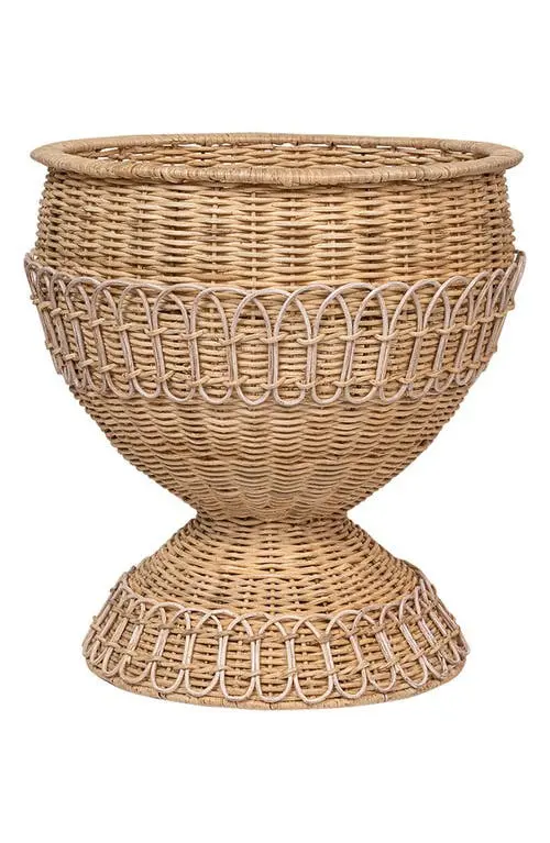 JULISKA Provence Rattan Medium Urn - Whitewash
