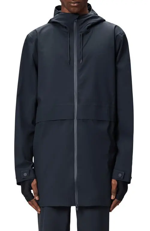 Rains Suva Hardshell Long Rain Jacket - Navy