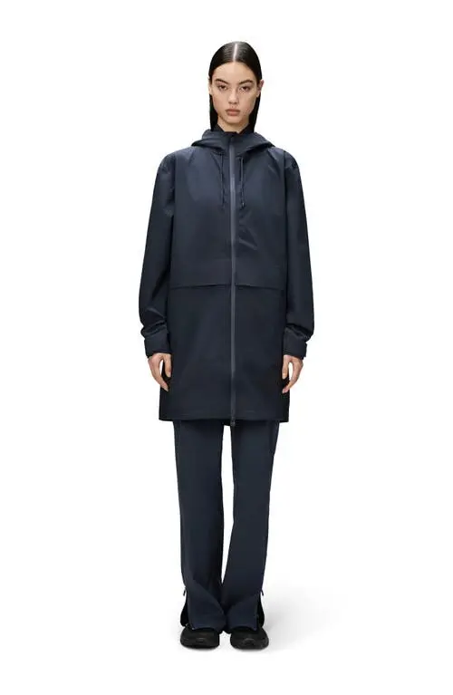 Rains Suva Hardshell Long Rain Jacket - Navy