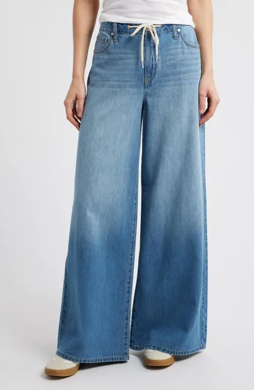 1822 Denim Drawstring High-waist Wide-leg Jeans