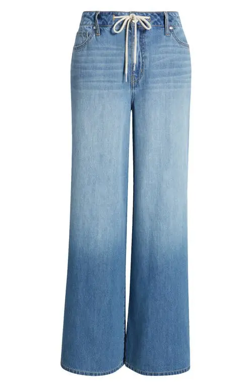 1822 Denim Drawstring High-waist Wide-leg Jeans