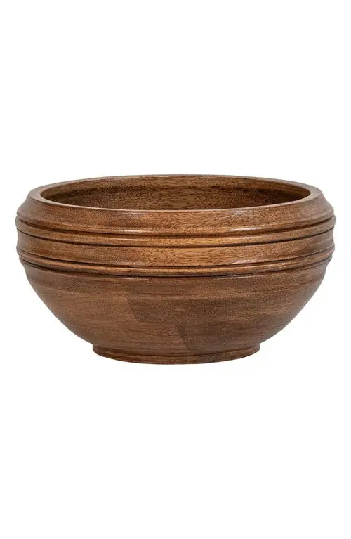 JULISKA Bilbao Wood 10-inch Serving Bowl - Brown
