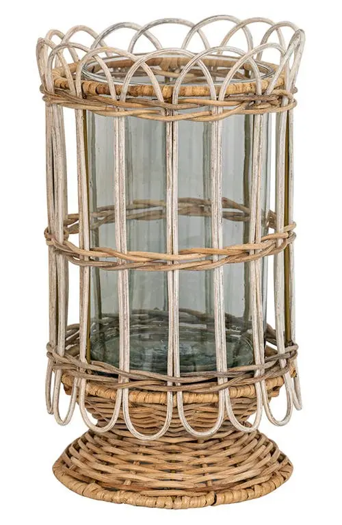 JULISKA Provence Rattan 11.5-inch Hurricane - Natural/ Whitewash
