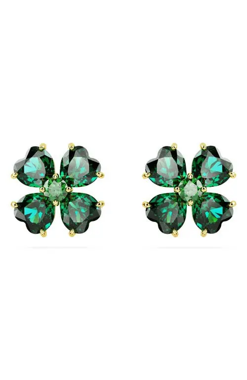SWAROVSKI Idyllia Clover Stud Earrings - Green