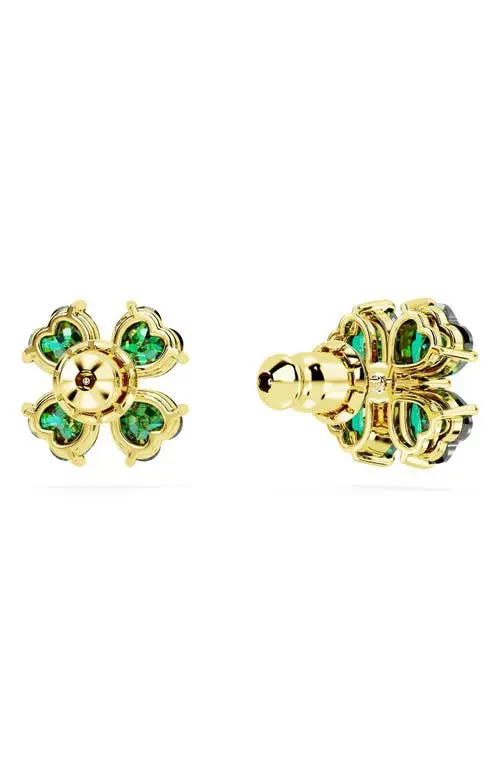 SWAROVSKI Idyllia Clover Stud Earrings - Green