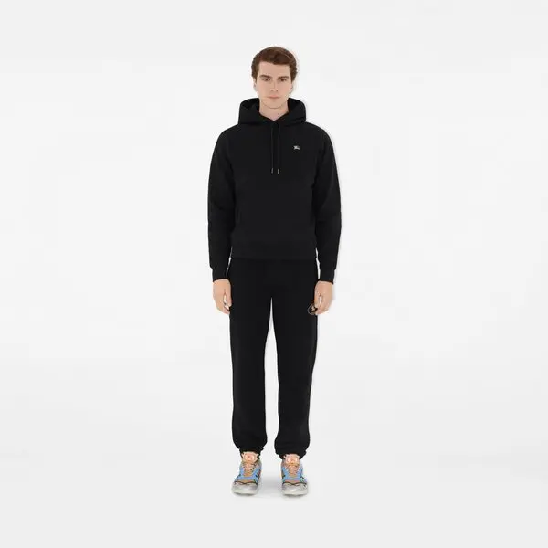 Burberry Knight Stamp Cotton Jogging Pants - Black