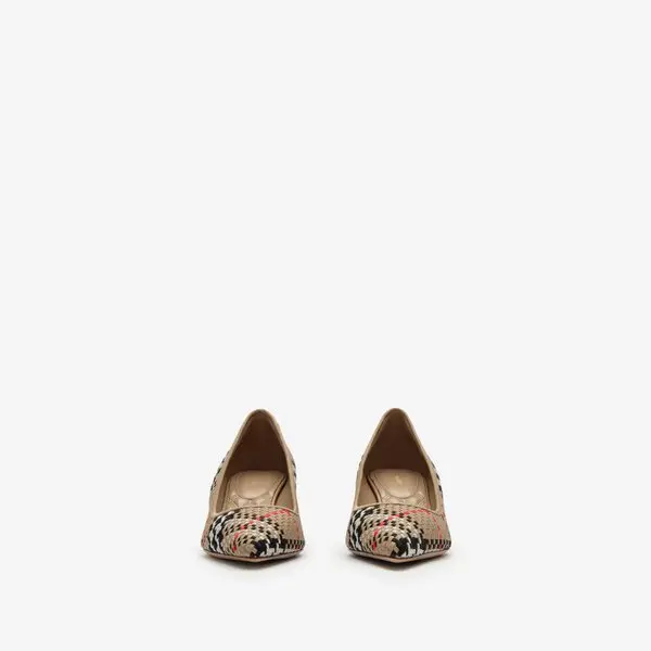 Burberry Check Dame Pumps - Sand
