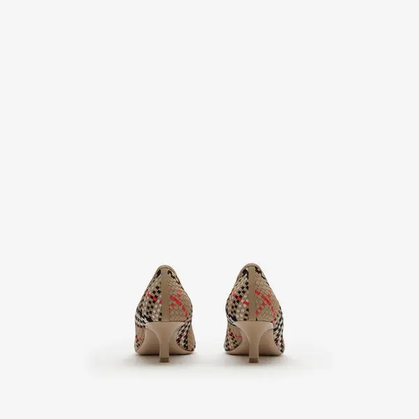 Burberry Check Dame Pumps - Sand