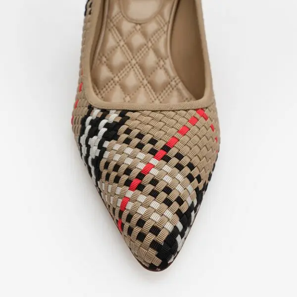 Burberry Check Dame Pumps - Sand