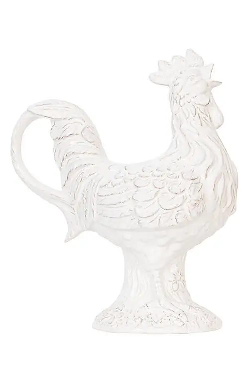 JULISKA Clever Creatures Ceramic Rooster - Whitewash
