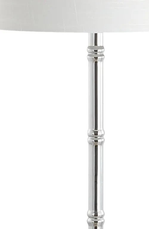 JONATHAN Y Hall 62" Metal Led End Table Floor Lamp - Chrome