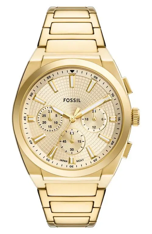 Fossil Everett Chronograph Bracelet Watch - Gold