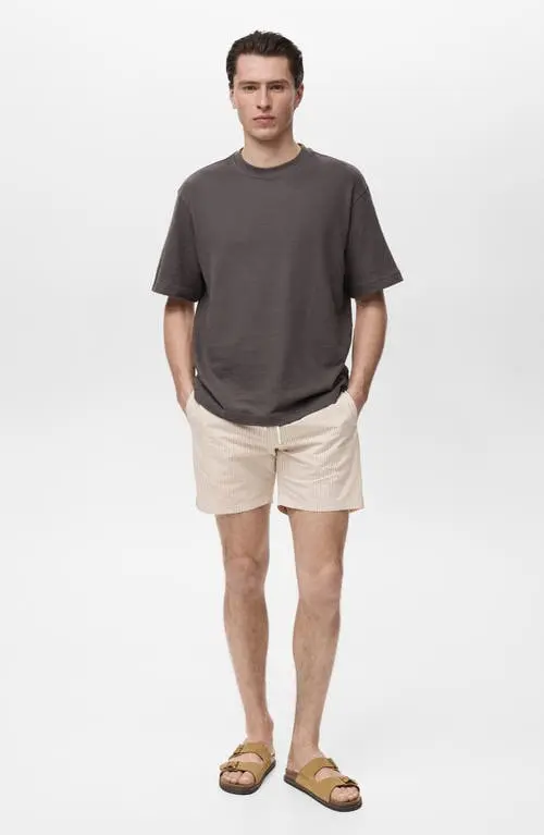 Mango Seersucker Swim Trunks - Sand