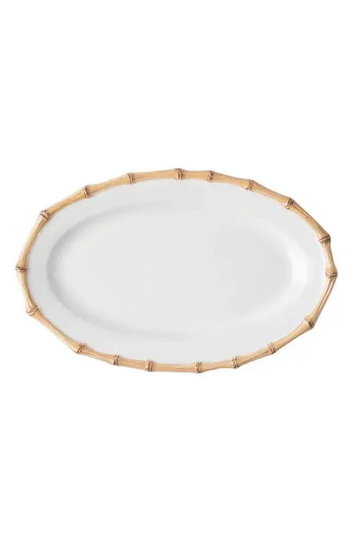 JULISKA Bamboo Ceramic Platter - Bamboo/ Natural