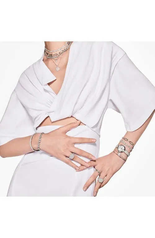 SWAROVSKI Sublima Bangle Bracelet - White/ Silver