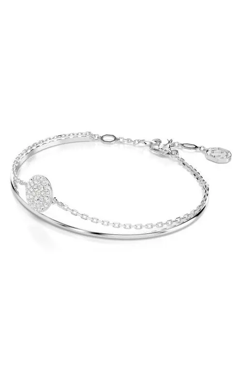 SWAROVSKI Sublima Bangle Bracelet - White/ Silver