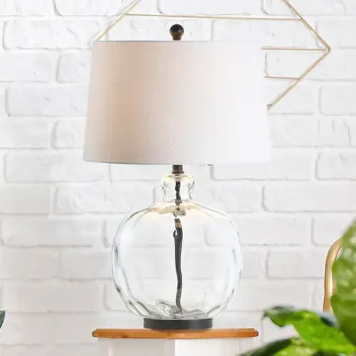 JONATHAN Y Rae 26.5" Glass/metal Led Table Lamp