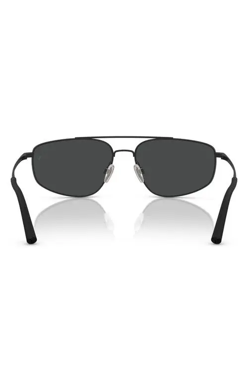 Oliver Spencer 59mm Pilot Sunglasses - Matte Black/ Dark Slate