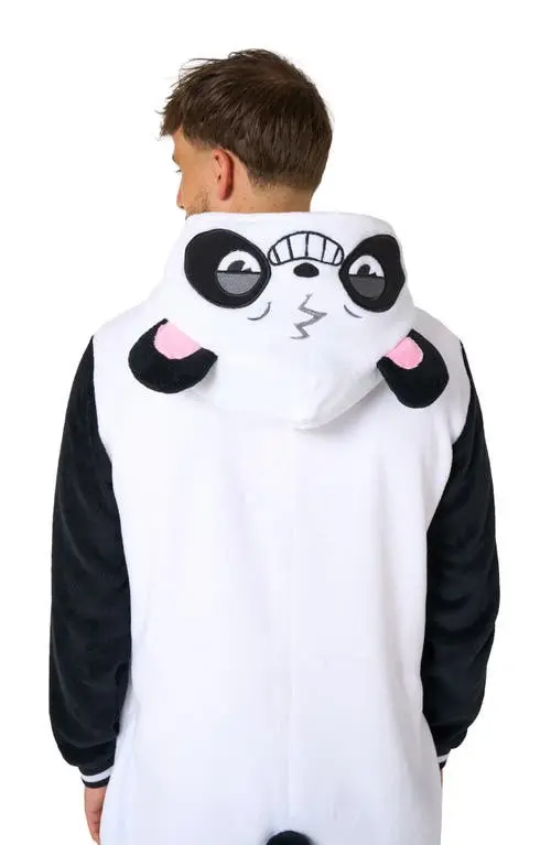 Opposuits Panda Hooded Fleece Jumpsuit