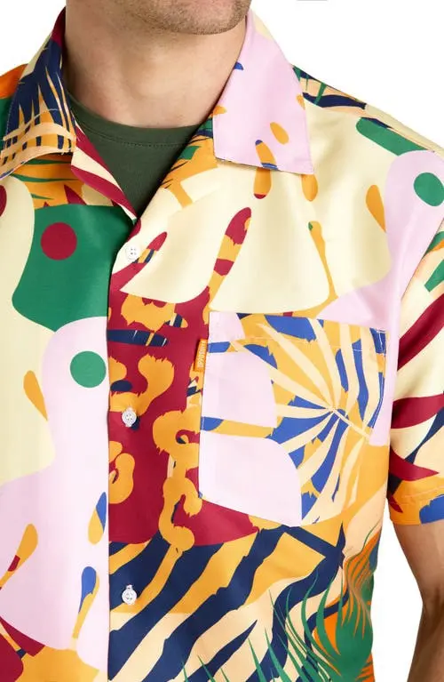 Opposuits Tropic Thrill Camp Shirt & Drawstring Shorts Set - Yellow Multi