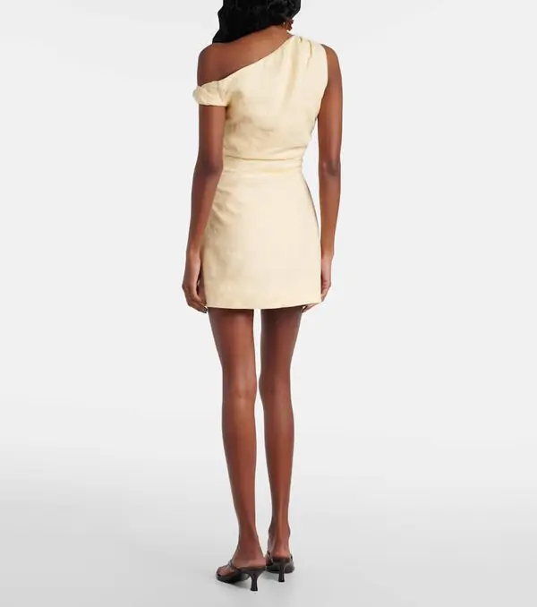 SIR. Iris One-shoulder Linen Minidress