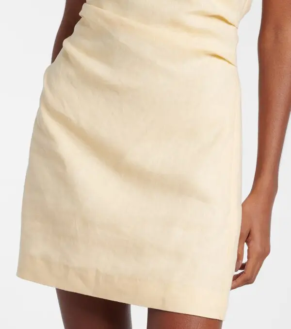 SIR. Iris One-shoulder Linen Minidress