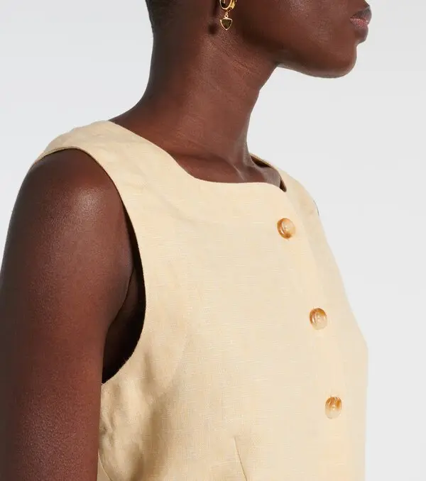 Posse Emma Linen Minidress - Yellow