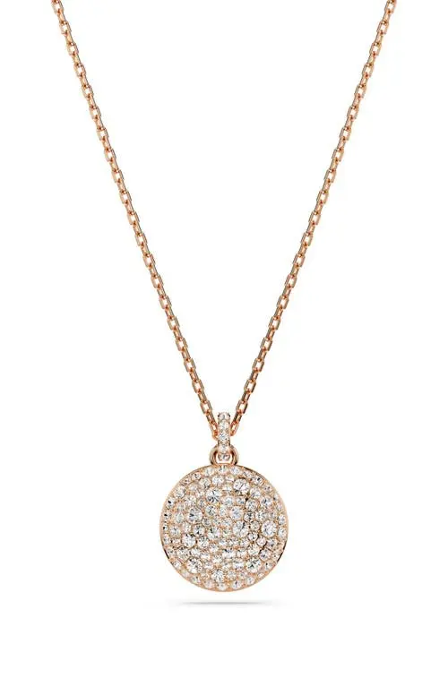 SWAROVSKI Sublima Crystal Pendant Layered Necklace - White/ Silver