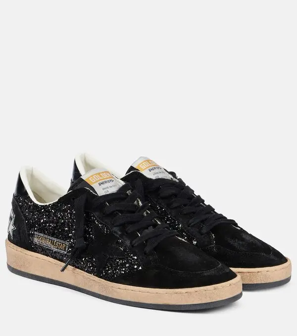 GOLDEN GOOSE Ball Star Suede-trimmed Sneakers