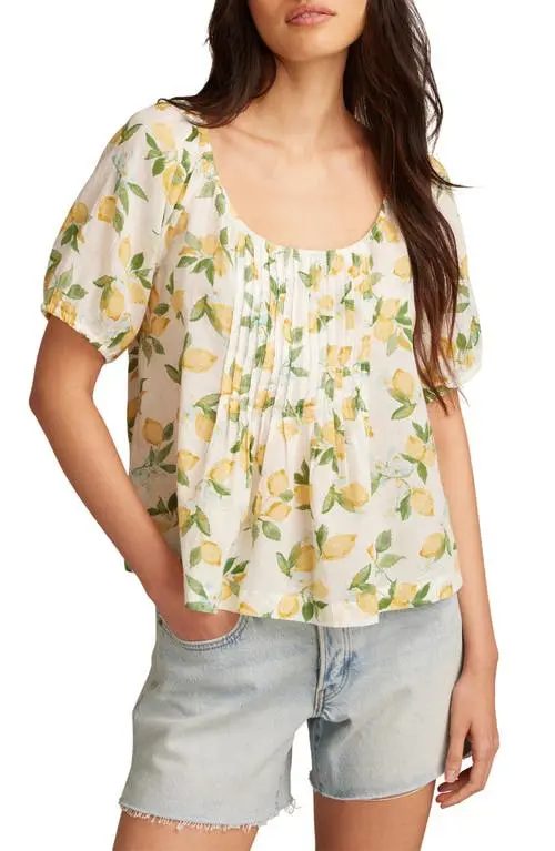 Lucky Brand Pleated Babydoll Top