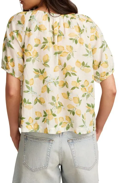 Lucky Brand Pleated Babydoll Top