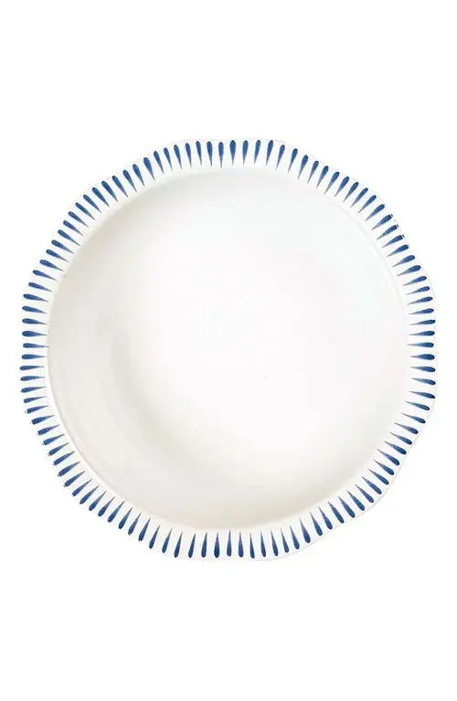 JULISKA Sitio Stripe Serving Bowl - Whitewash/ Delft Blue