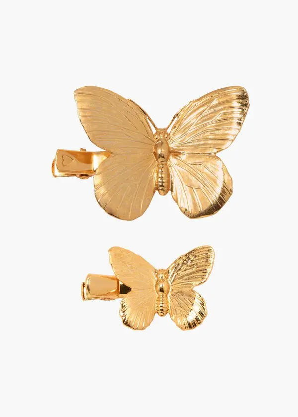 JENNIFER BEHR Papillon Hair Clips - Gold