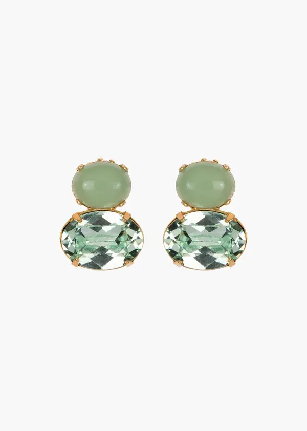 JENNIFER BEHR Yvette Stone Earrings - Chalcedony