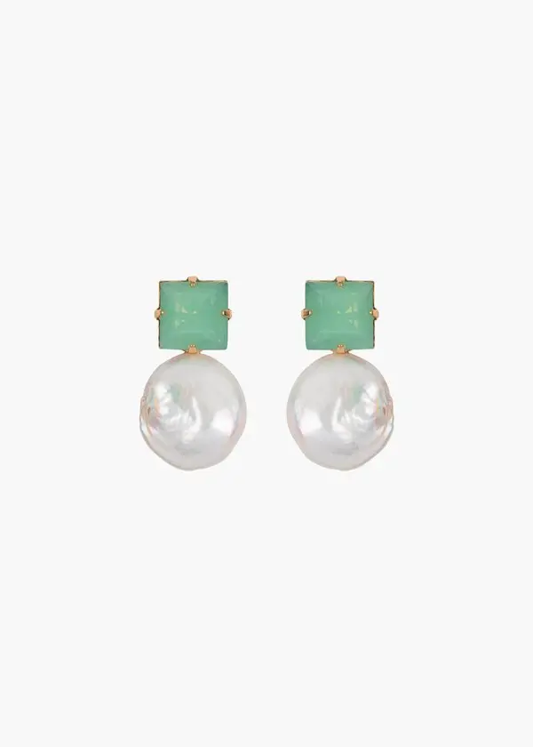 JENNIFER BEHR Junia Earrings - Pacific Opal