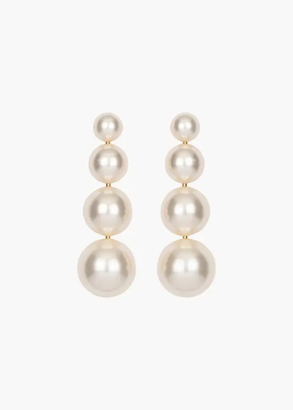 JENNIFER BEHR Palma Drop Earrings - Pearl
