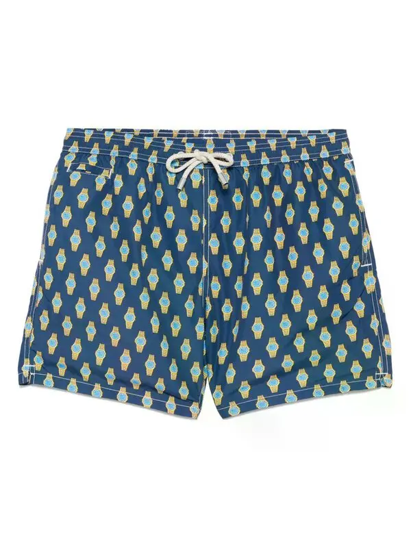 MC2 SAINT BARTH Printed Swim Shorts - Blue