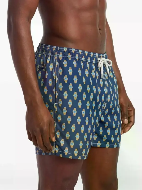 MC2 SAINT BARTH Printed Swim Shorts - Blue