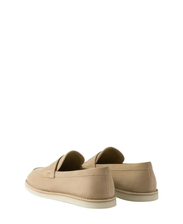 Prada Bleached Suede Loafers