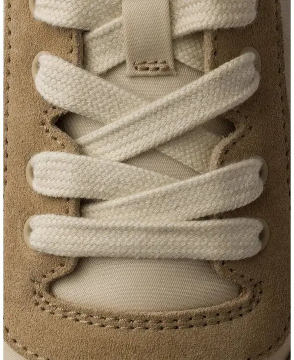 Prada Downtown Re-nylon And Suede Sneakers - Desert