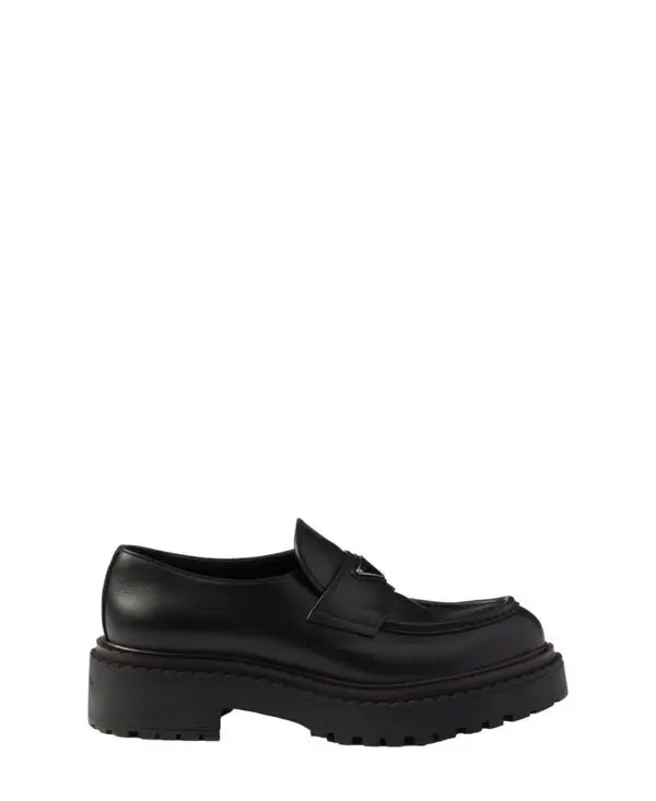 Prada Leather Loafers - Black