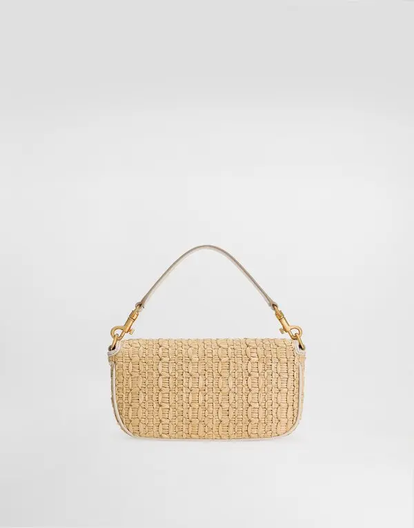 Dolce & Gabbana Raffia Crochet Shoulder Bag