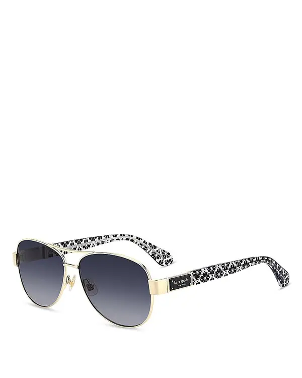 Kate Spade New York Dalia Pilot Sunglasses - Gold/gray