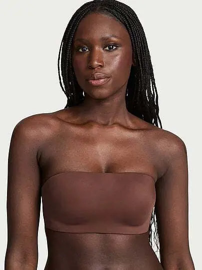 Victoria's Secret Invisible Victoria’s Secret Push-up Wireless Bandeau Strapless Bra - Brown