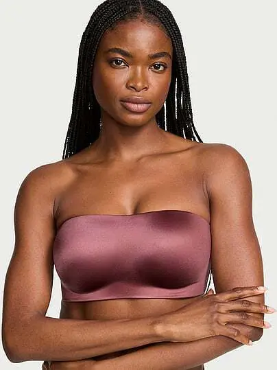 Victoria's Secret Invisible Victoria’s Secret Push-up Wireless Bandeau Strapless Bra - Pink