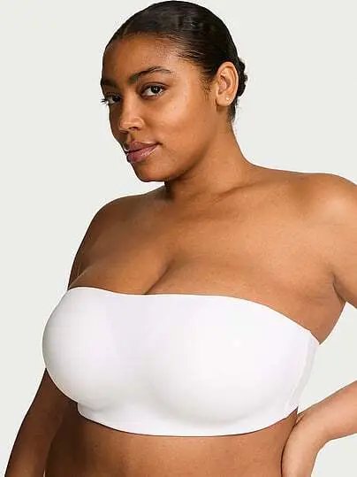 Victoria's Secret Bare Invisible Perfect Comfort Wireless Push-up Strapless Bra - White,ivory