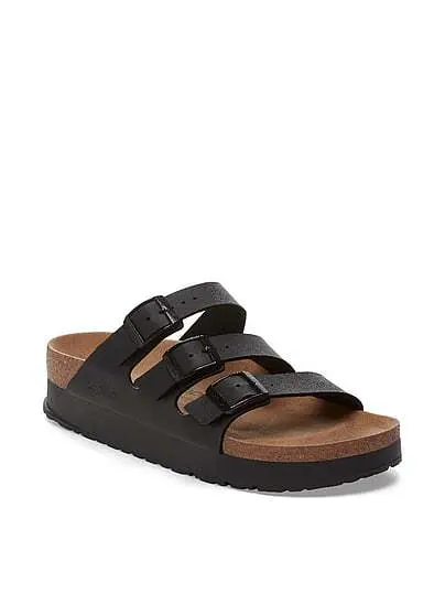 Pink Birkenstock Florida Platform Sandals - Black