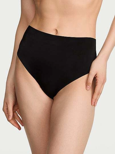 Victoria's Secret No-show High-waist Thong Panty - Black