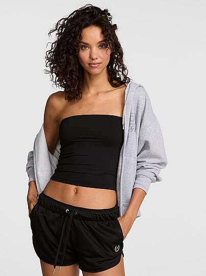 Pink Base Stretch™ Tube Top - Black