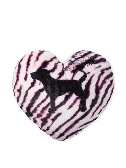 Pink Faux-fur Dog Pillow - Print